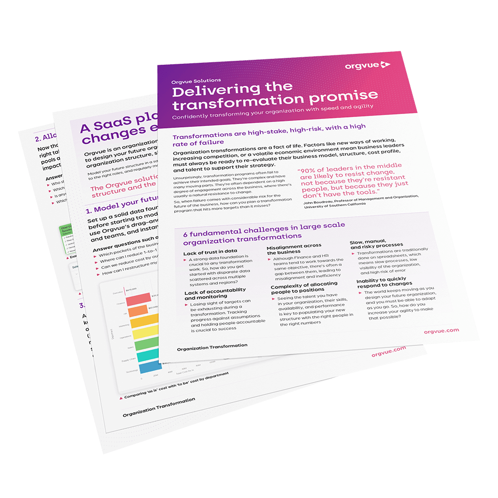 Organization transformation solution brief | Orgvue Organization transformation solution brief | Orgvue